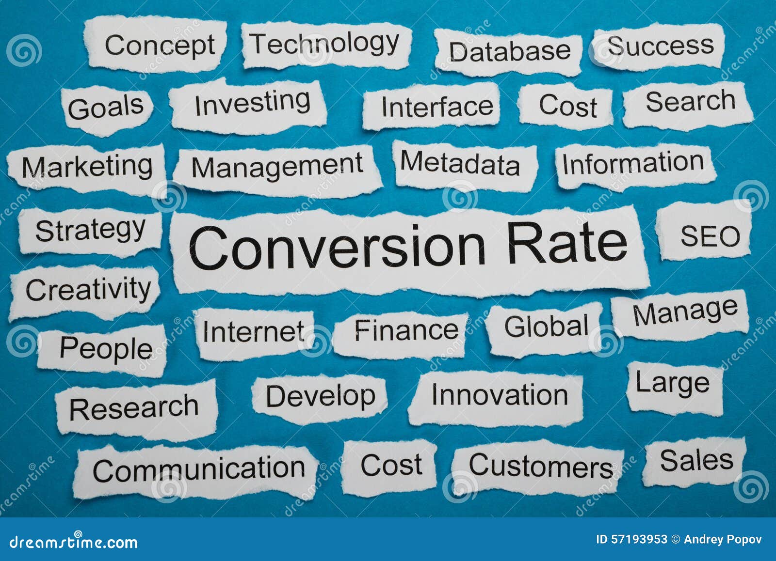 Conversion Rate Text on Piece of Torn Paper Stock Image - Image of ...