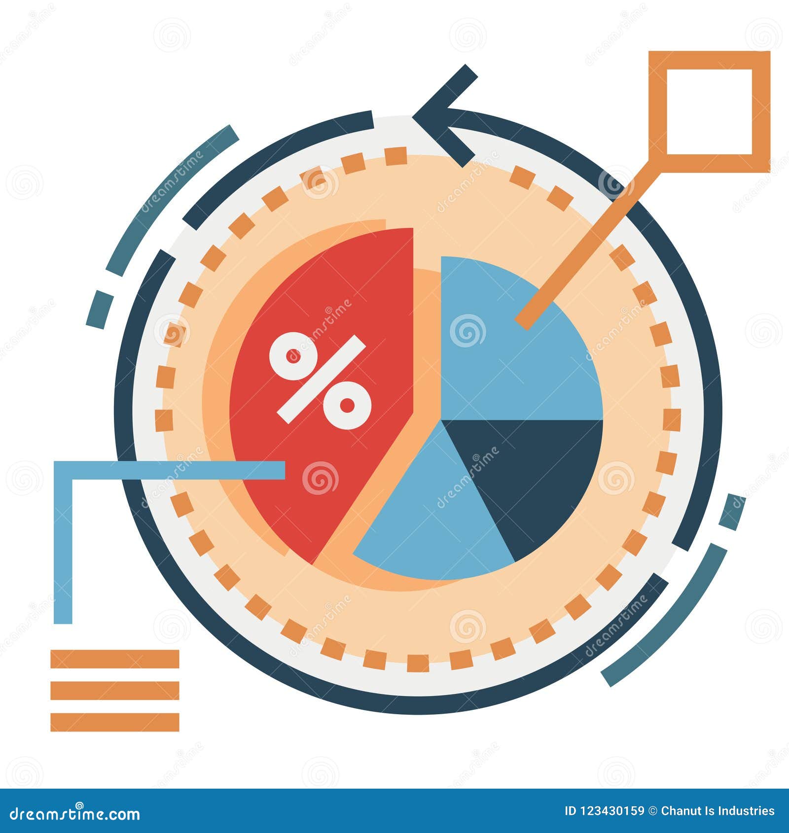 Conversion Rate Flat Illustration Stock Vector - Illustration of ...