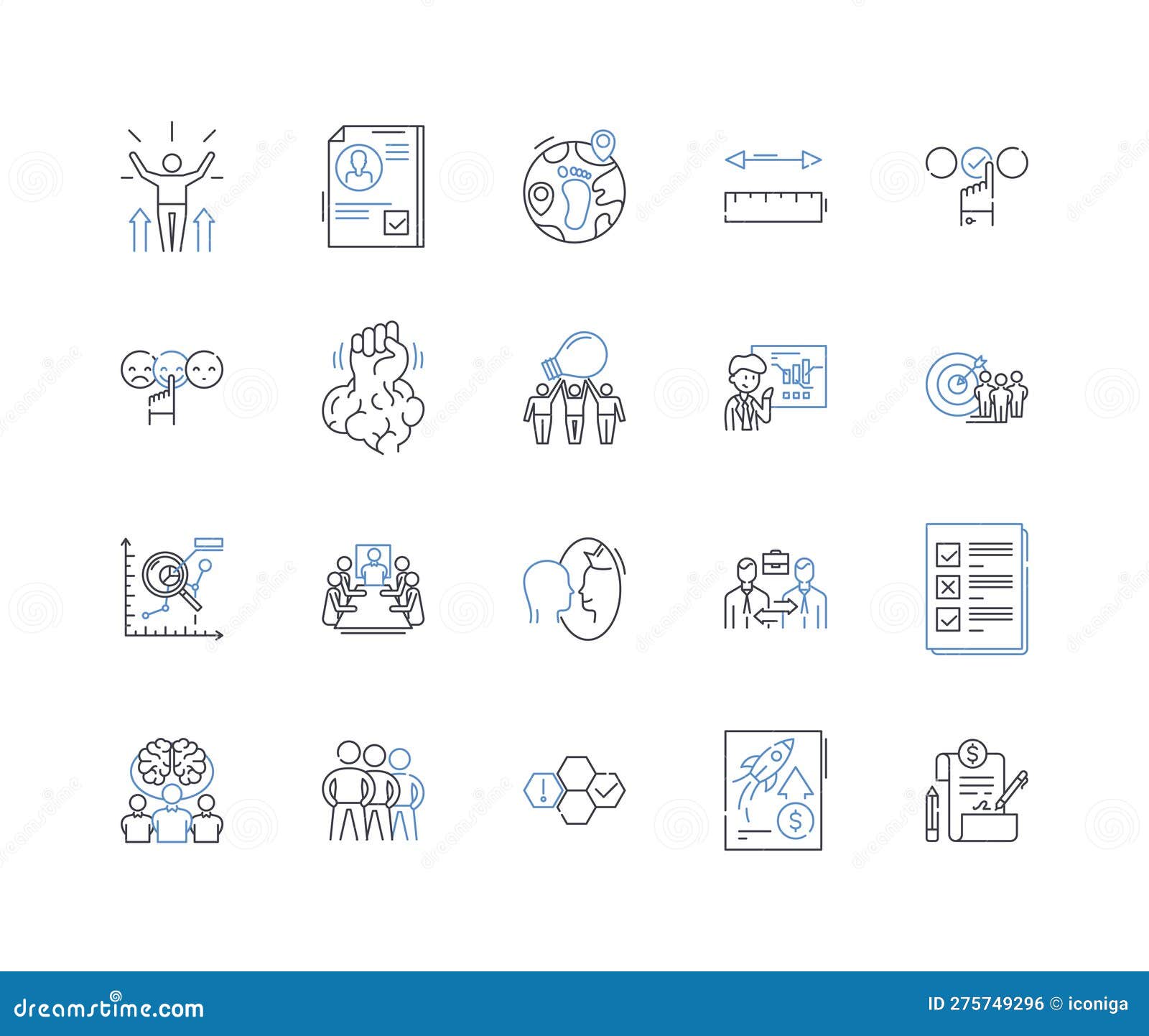 Conversion Rates Line Icons Collection. Optimization, Metrics ...