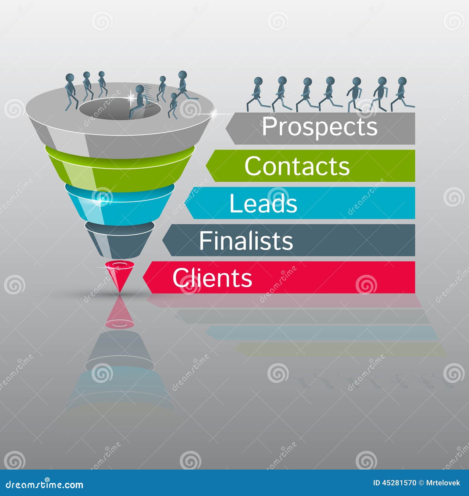 Conversion or Sales Funnel 3d, Graphics Stock Illustration ...