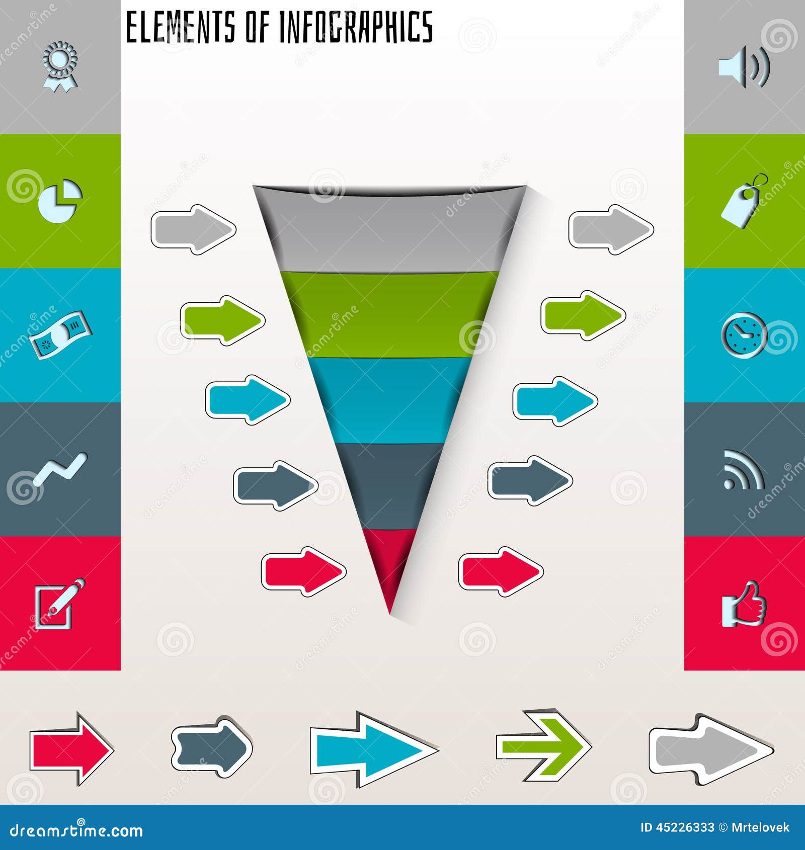 Conversion or Sales Funnel 3d, Vector Graphics Stock Vector ...