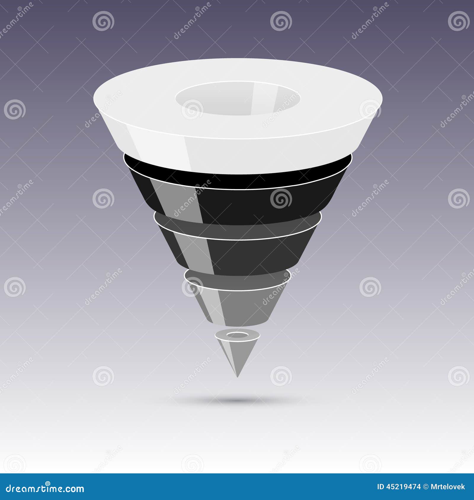 Conversion or Sales Funnel 3d, Vector Graphics Stock Vector ...