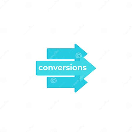 Conversions Icon with Arrows, Vector Stock Vector - Illustration of ...