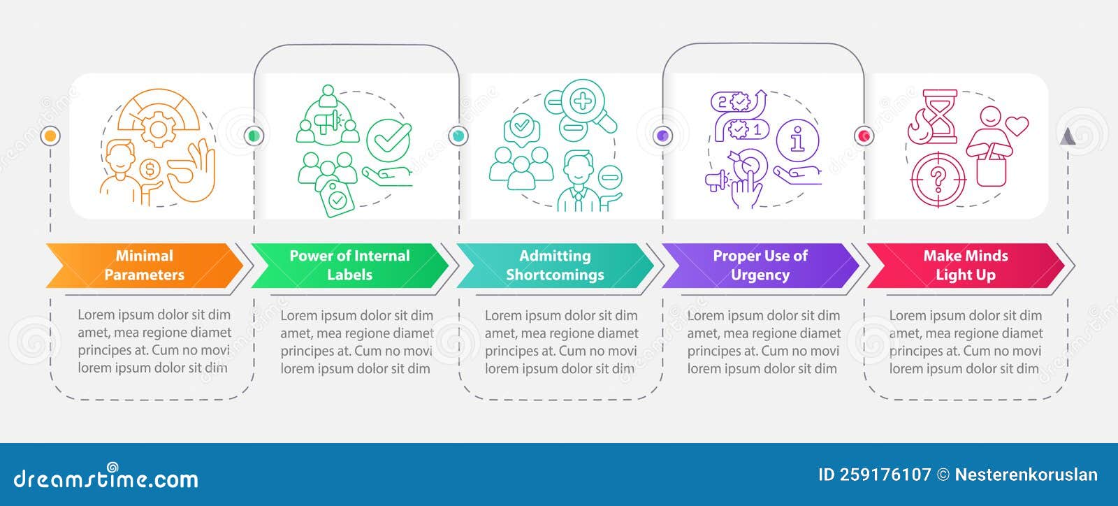Convert More Clients Rectangle Infographic Template Stock Vector ...