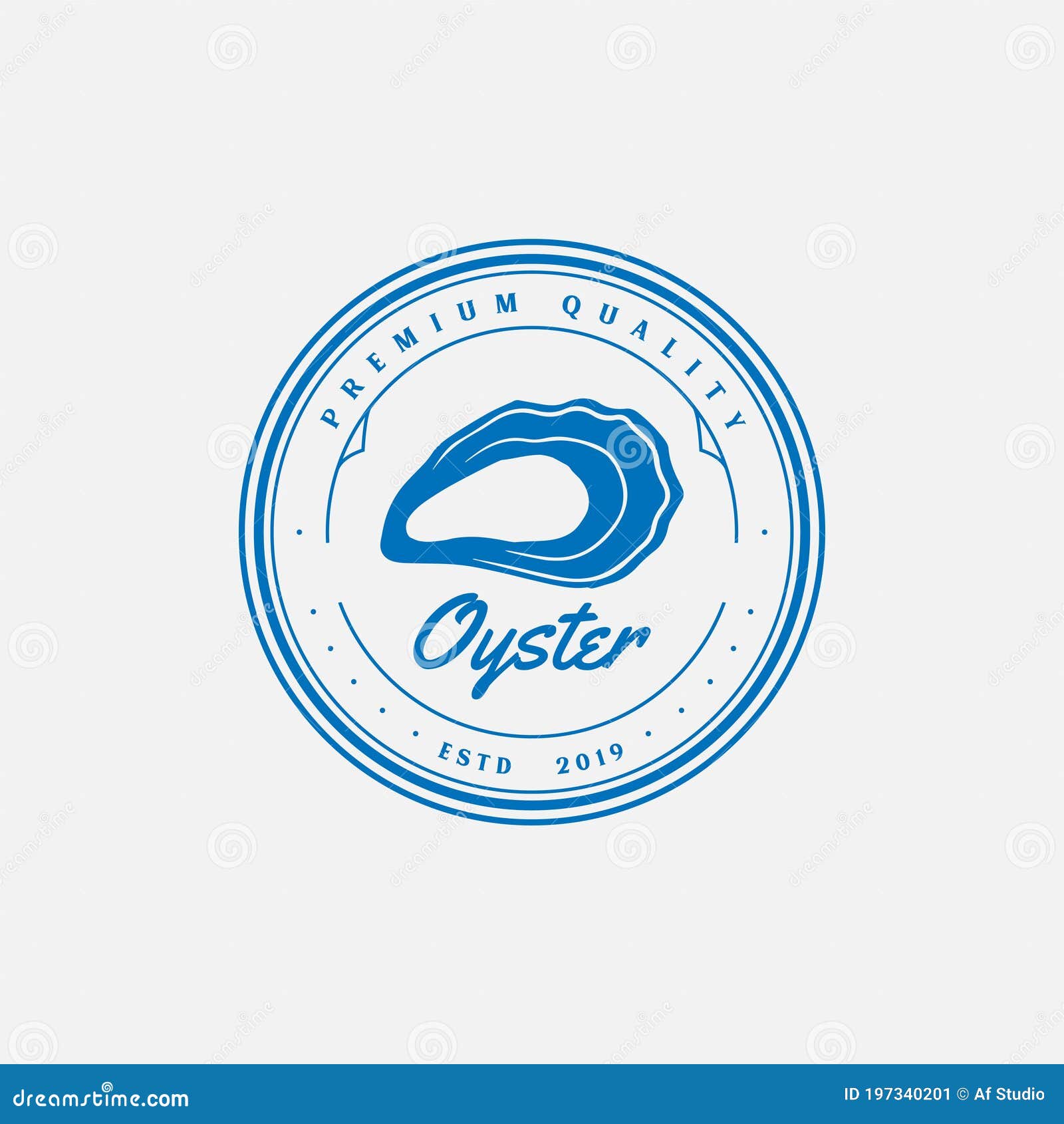 Vintage Retro Oyster Shell Scallop for Seafood Restaurant Label Logo ...