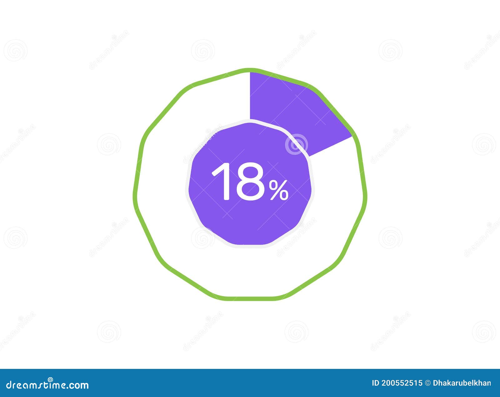 18 Percentage, 18 Percentage Ready To Use for Web Design, Infographic ...