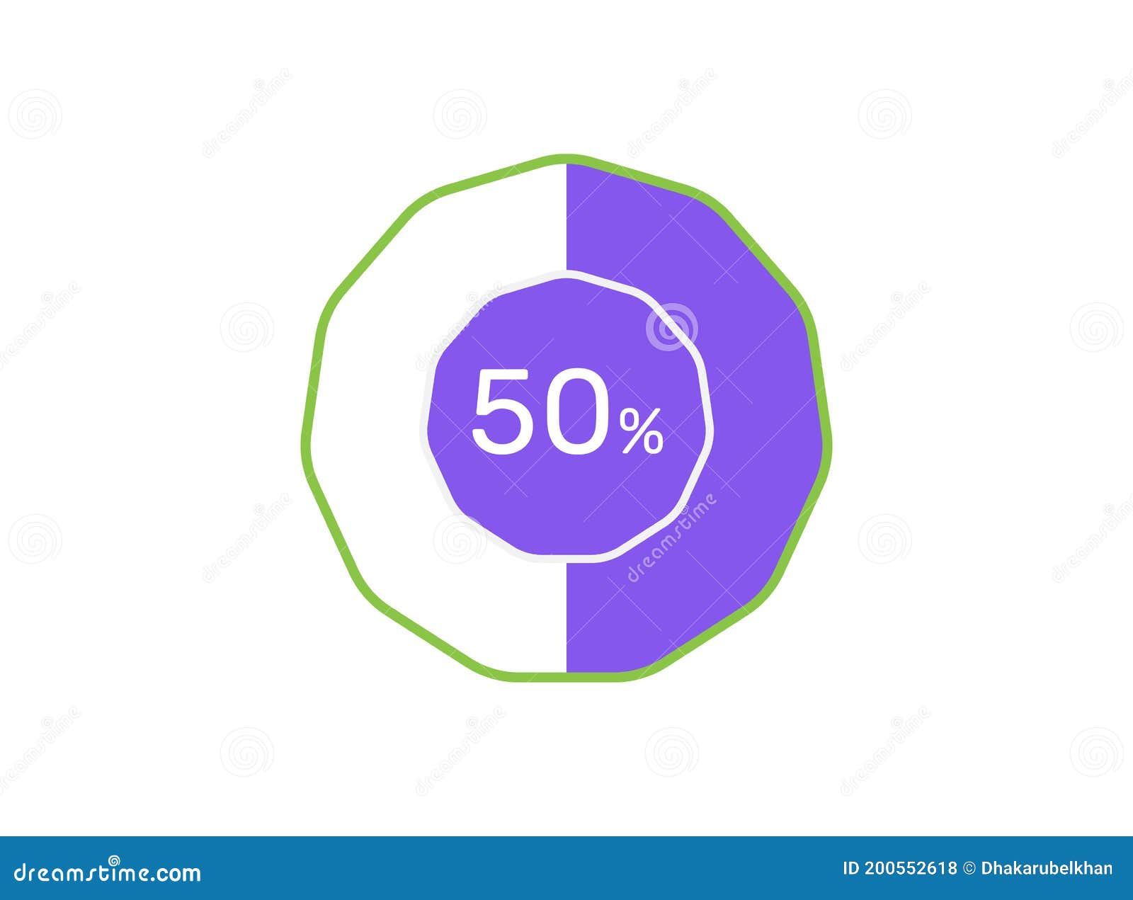50 Percentage, 50 Percentage Ready To Use for Web Design, Infographic ...