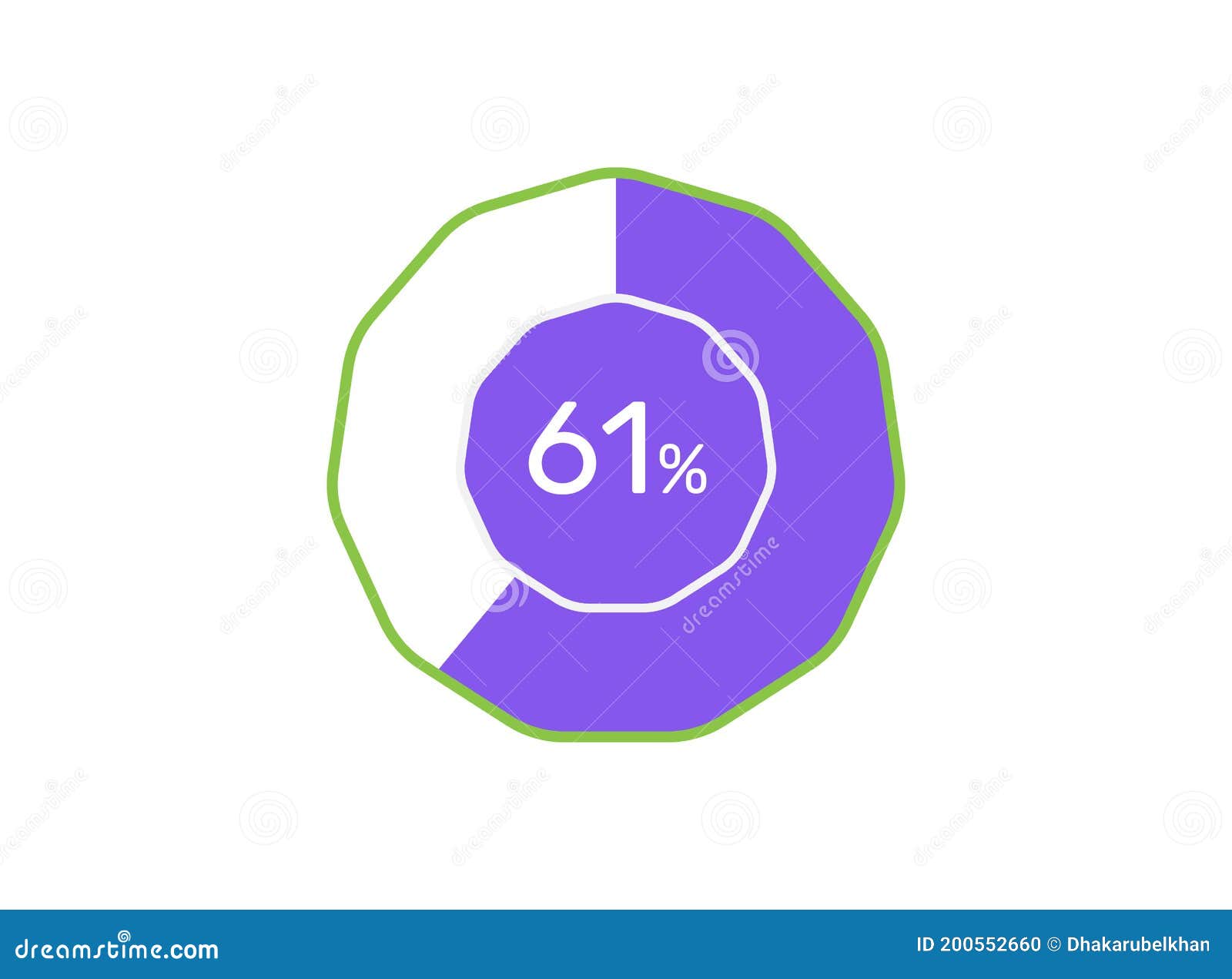 61 Percentage, 61 Percentage Ready To Use for Web Design, Infographic ...