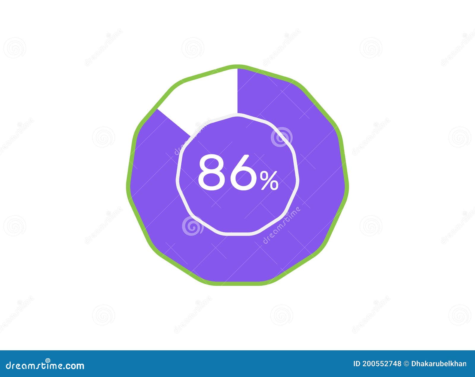 86 Percentage, 86 Percentage Ready To Use for Web Design, Infographic ...