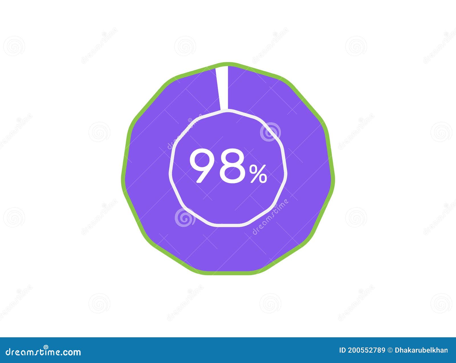 98 Percentage, 98 Percentage Ready To Use for Web Design, Infographic ...