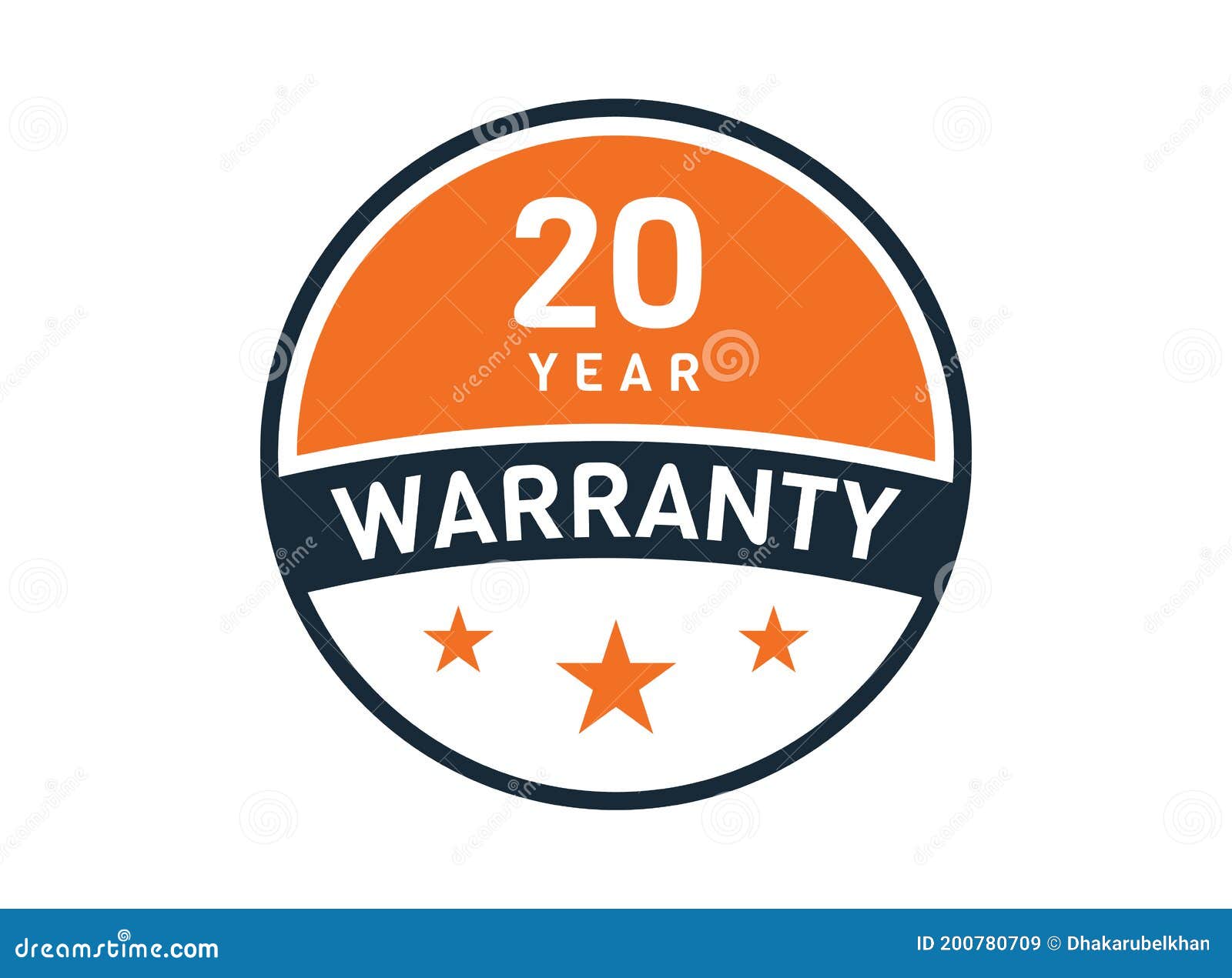 20 Year Warranty, 20 Years Warranty Badge Stock Vector - Illustration ...