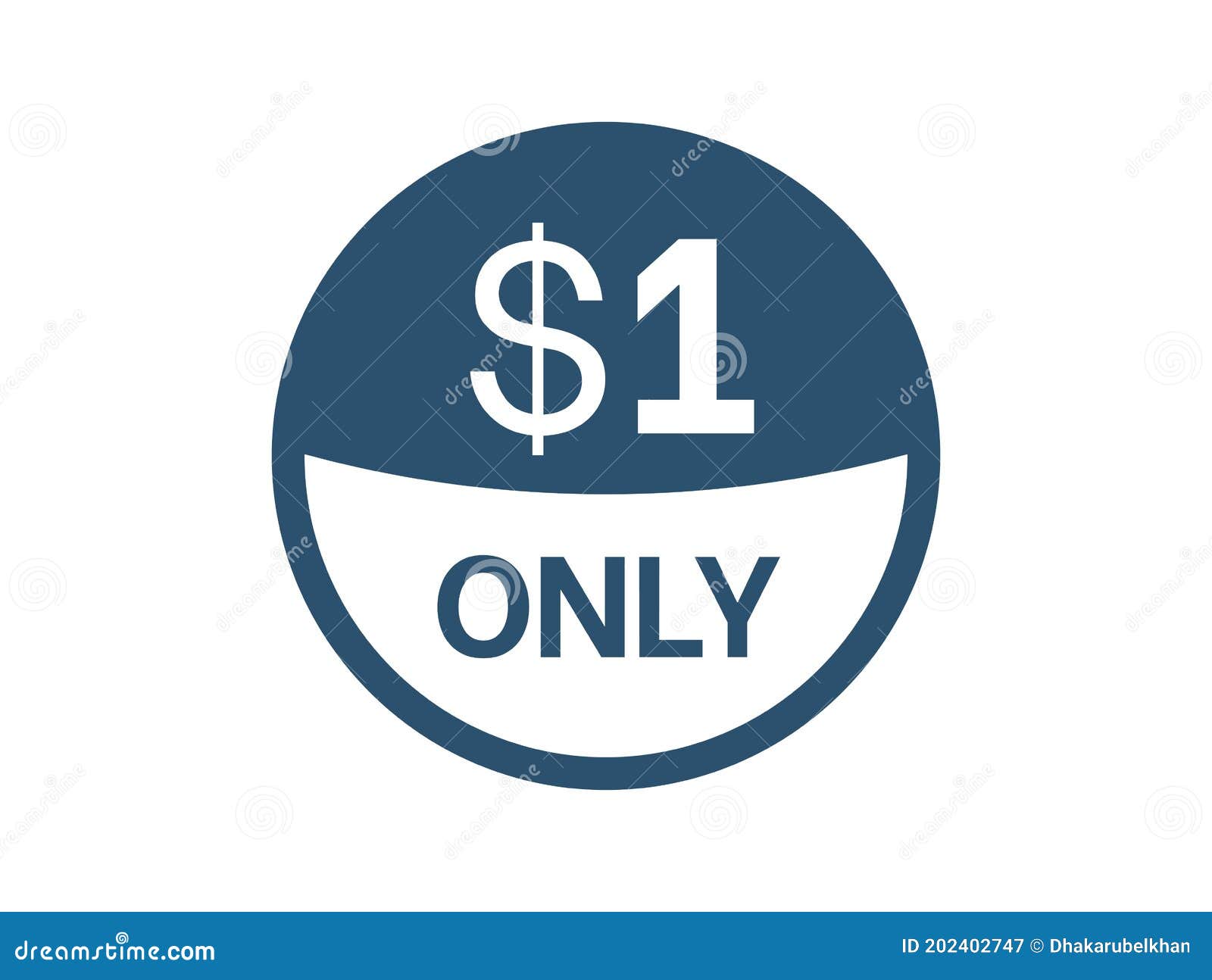 $1 Dollar Price Icon. 1 USD Price Tag Stock Vector - Illustration of ...
