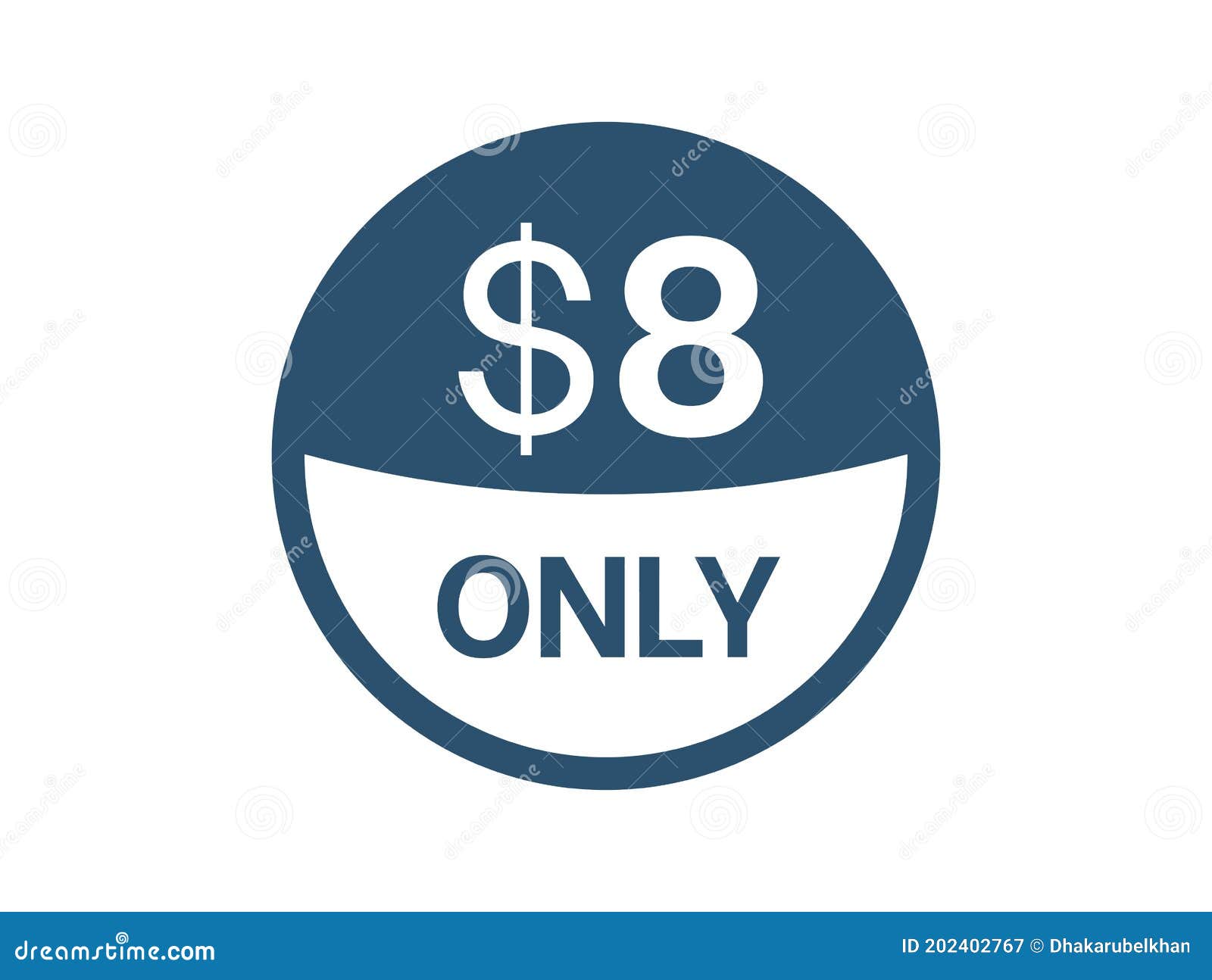 $8 Dollar Price Icon. 8 USD Price Tag Stock Vector - Illustration of ...