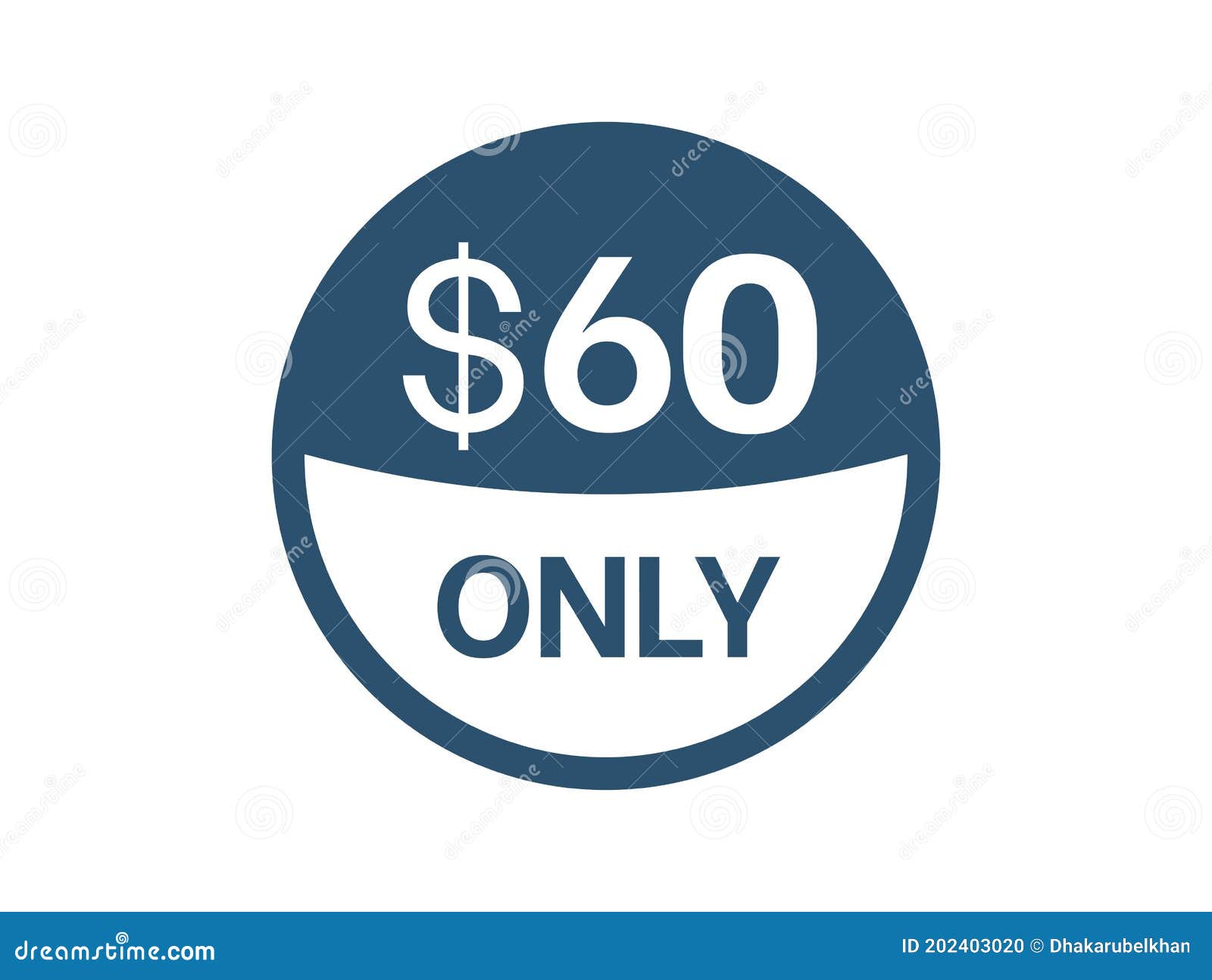 $60 Dollar Price Icon. 60 USD Price Tag Stock Vector - Illustration of ...