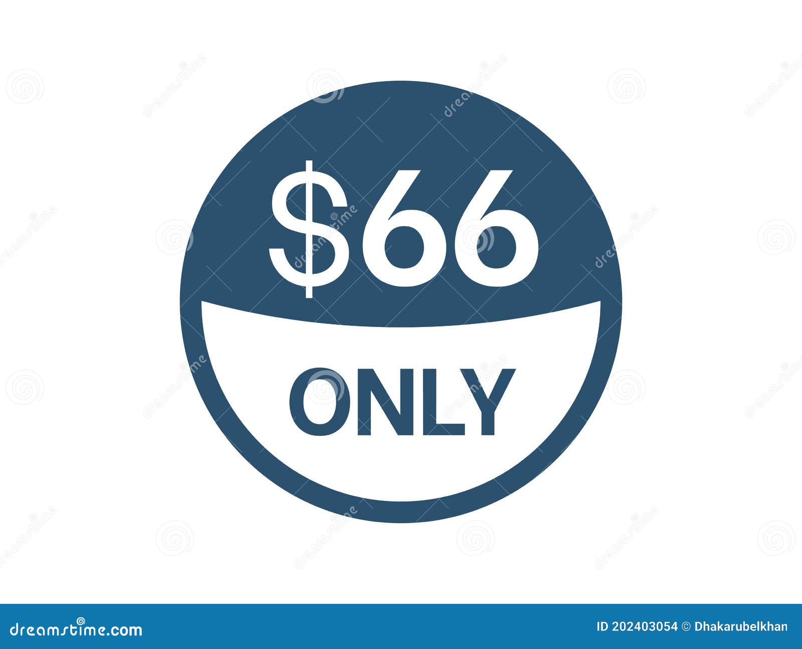 $66 Dollar Price Icon. 66 USD Price Tag Stock Vector - Illustration of ...