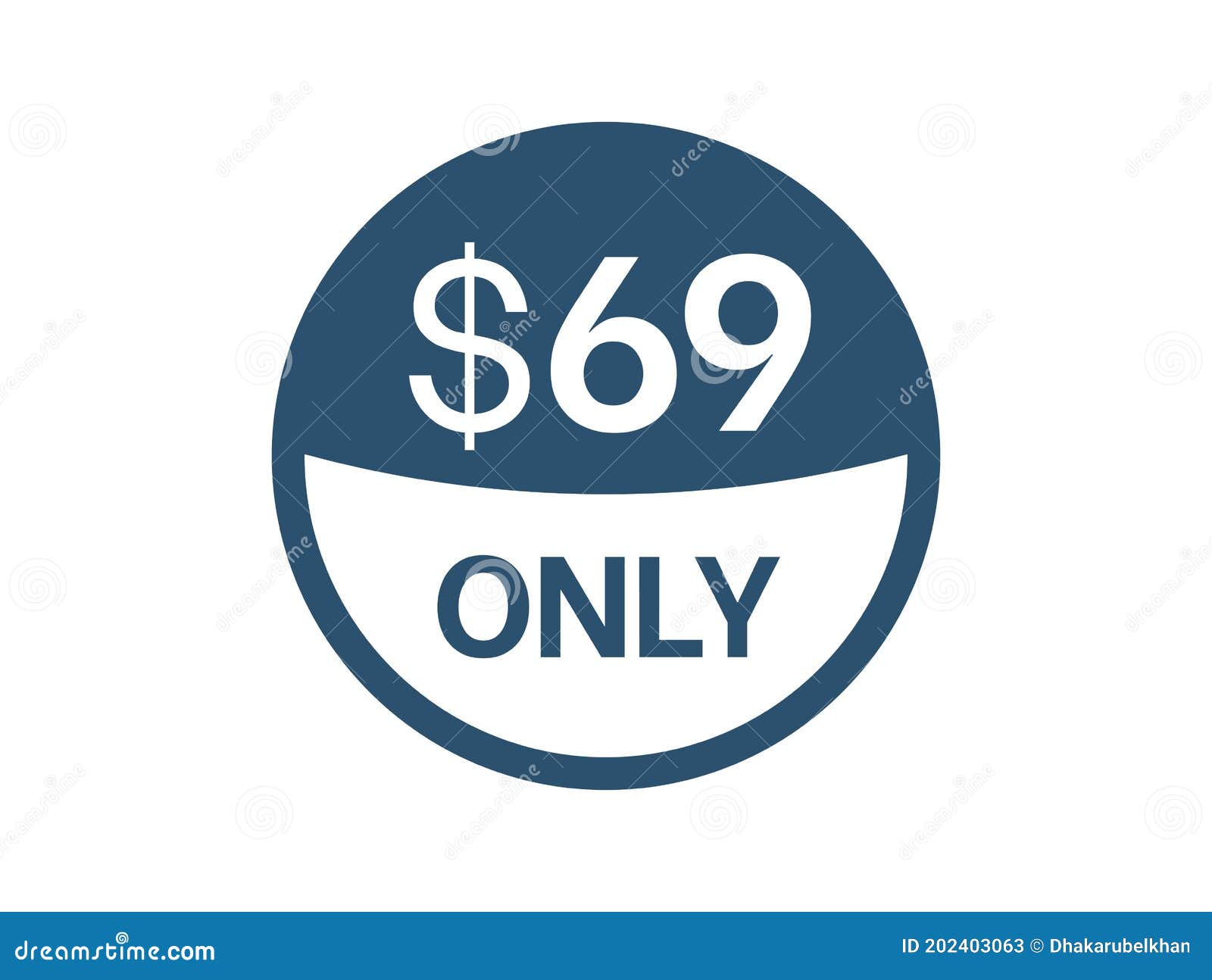 $69 Dollar Price Icon. 69 USD Price Tag Stock Vector - Illustration of ...