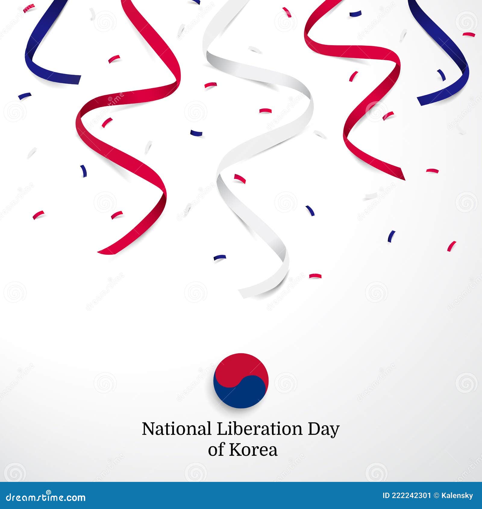 National Liberation Day of Korea. Stock Vector - Illustration of color ...