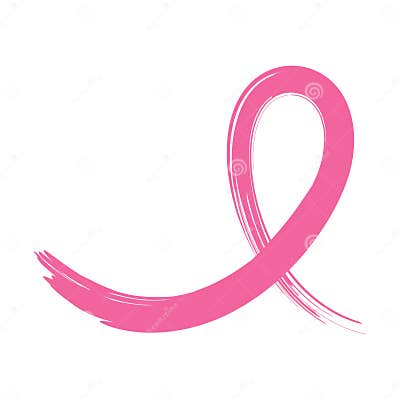 Ink Ribbon, Breast Cancer Awareness, Grunge Style Vector Design, Breast ...