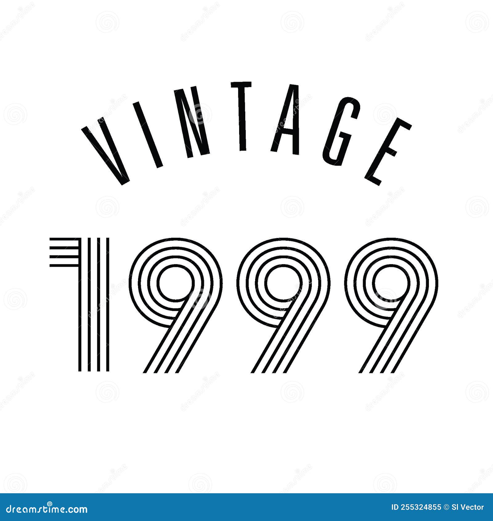 1999 Vintage T Shirt Design Vector, Vintage Design Stock Vector ...