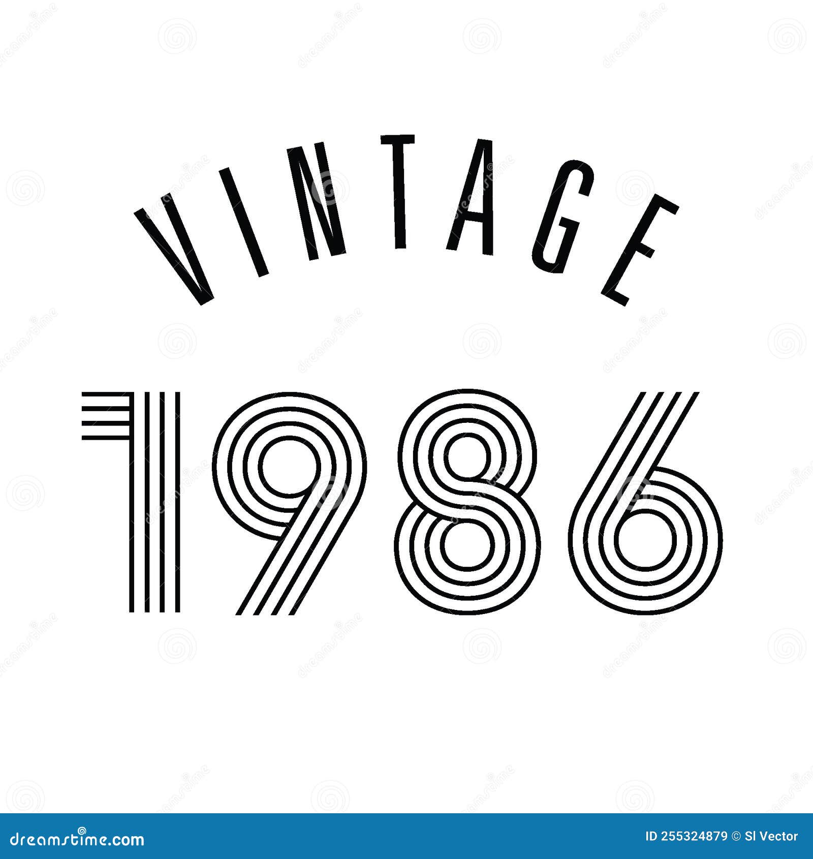 1986 Vintage Game Font Vector | CartoonDealer.com #229071765