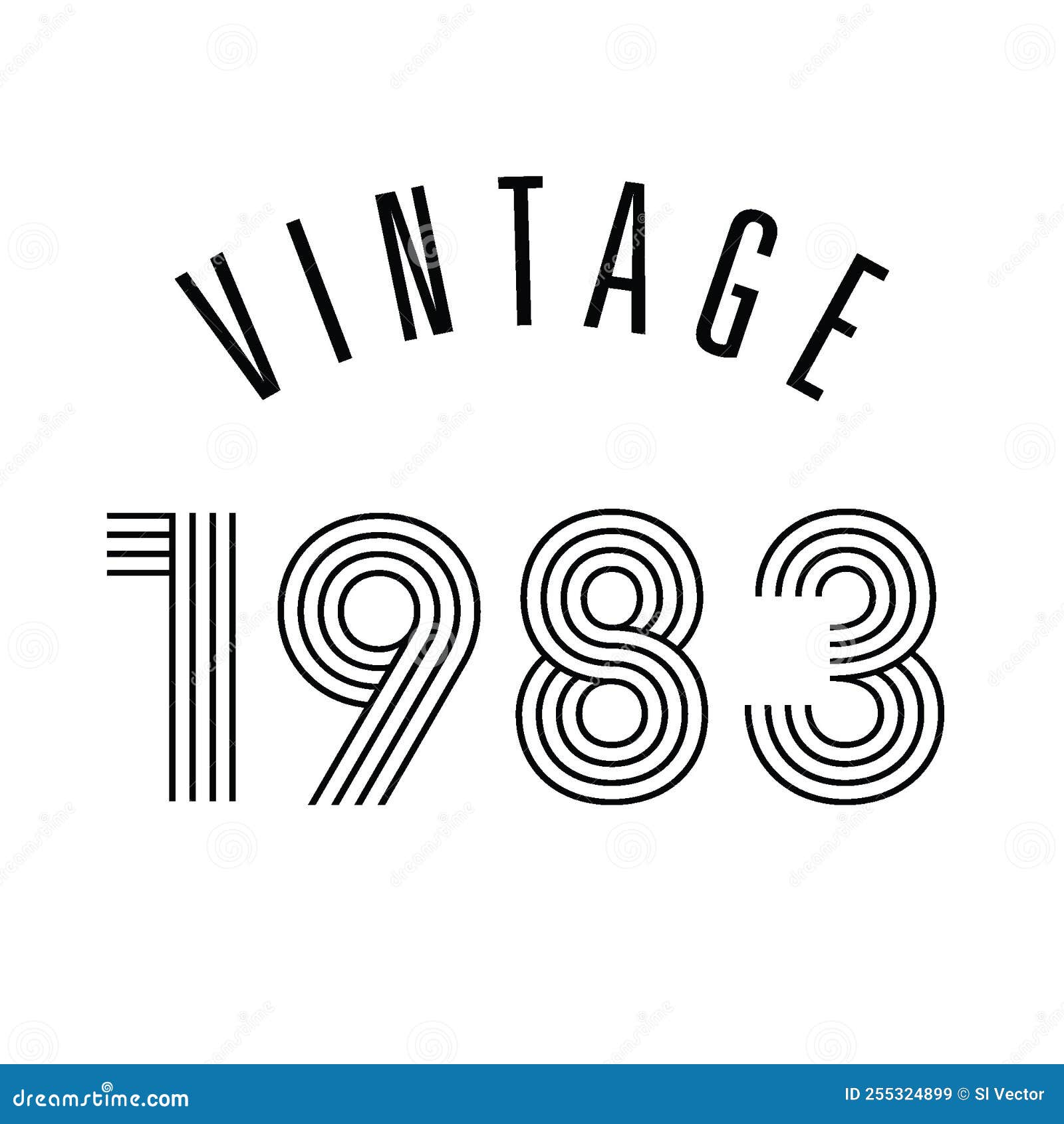 1983 Vintage T Shirt Design Vector, Vintage Design Stock Vector ...