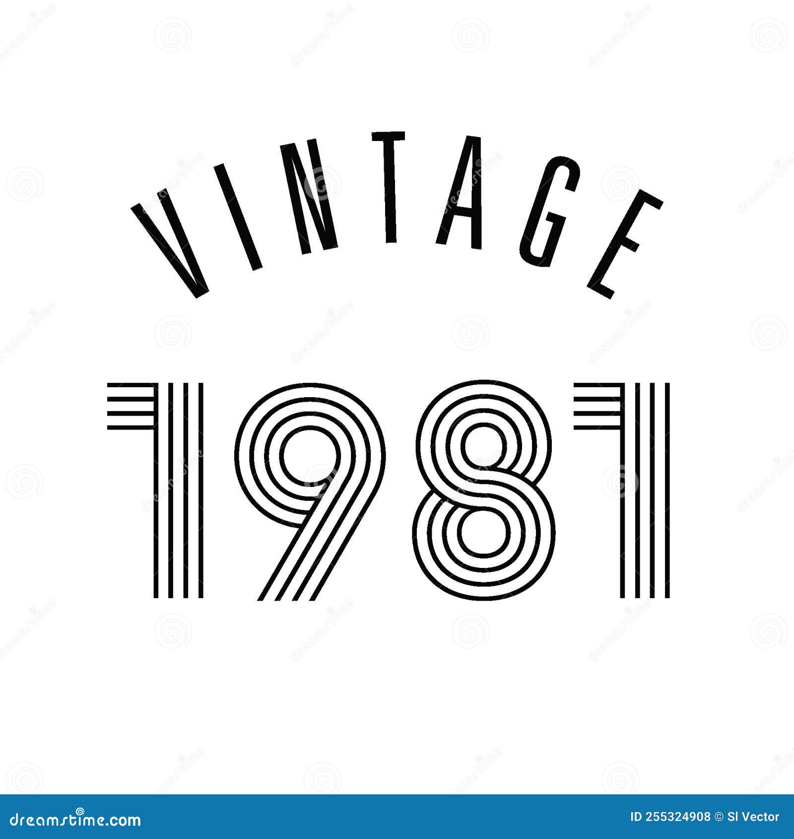 1981 Vintage T Shirt Design Vector, Vintage Design Stock Vector ...