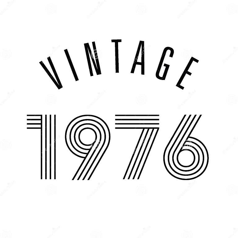 1976 Vintage T Shirt Design Vector, Vintage Design Stock Vector ...