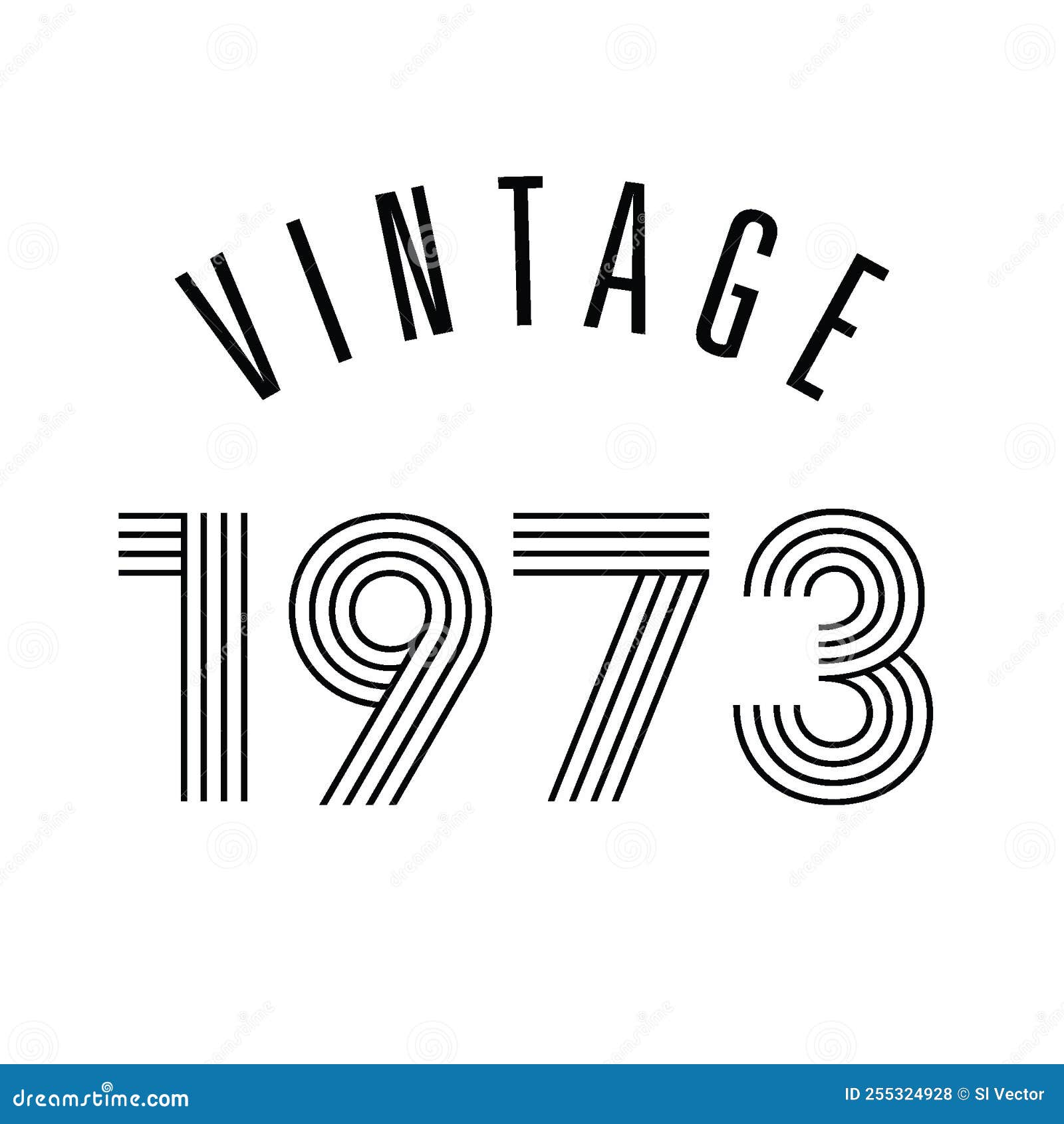 1973 Vintage T Shirt Design Vector, Vintage Design Stock Vector ...