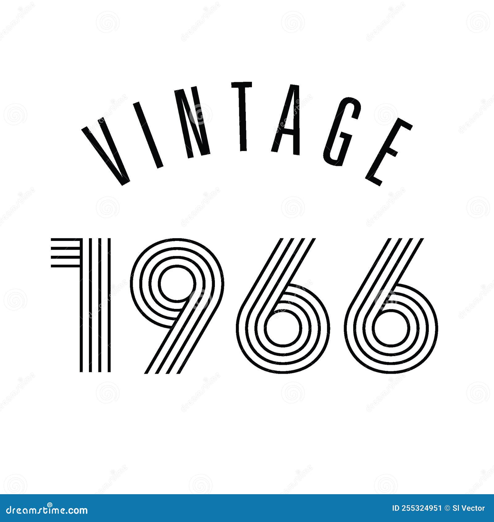 1966 Vintage T Shirt Design Vector, Vintage Design Stock Vector ...