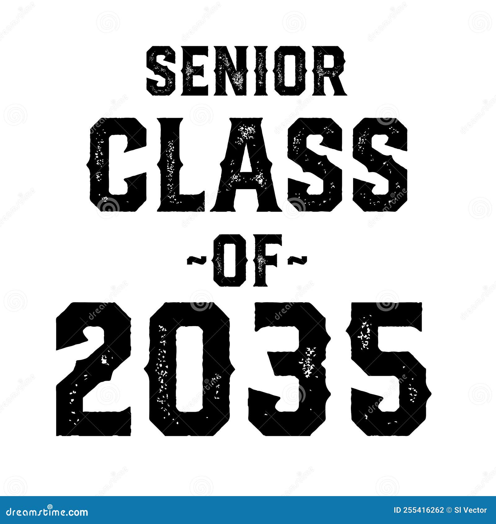 Senior Class of 2035 Vector T Shirt Design, Class Graduate Stock Vector ...