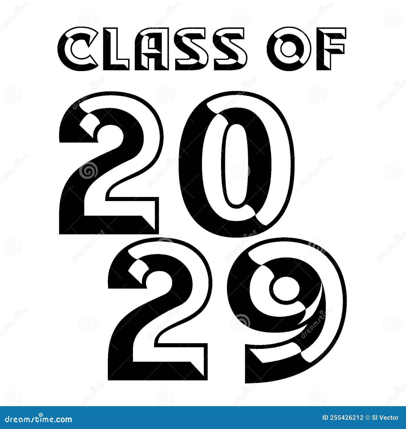 Class of 2029 Vector T Shirt Design, Class Graduate Stock Vector ...