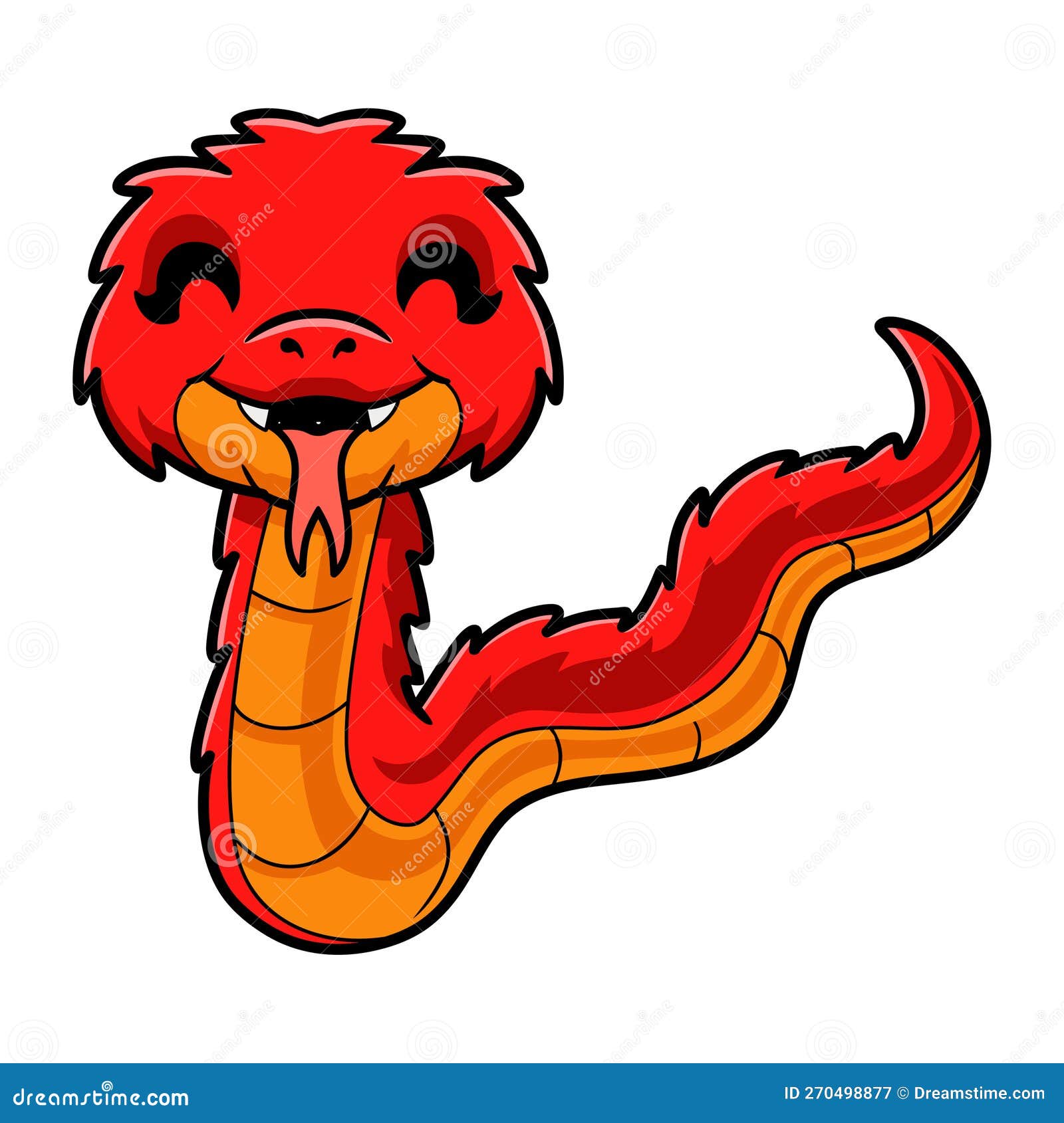 Cute Spiny Bush Viper Cartoon Stock Vector - Illustration of animal ...