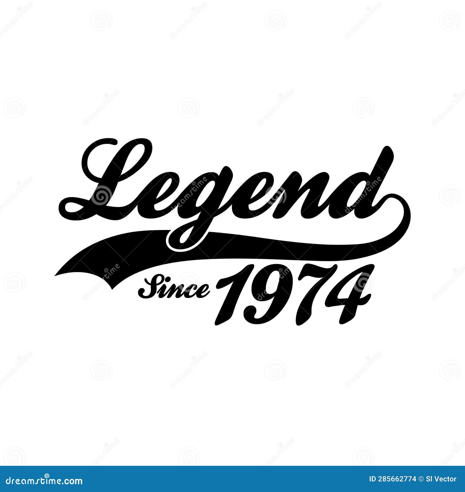 Legend since 1974 T Shirt Design Vector, Retro Vintage Design Stock ...