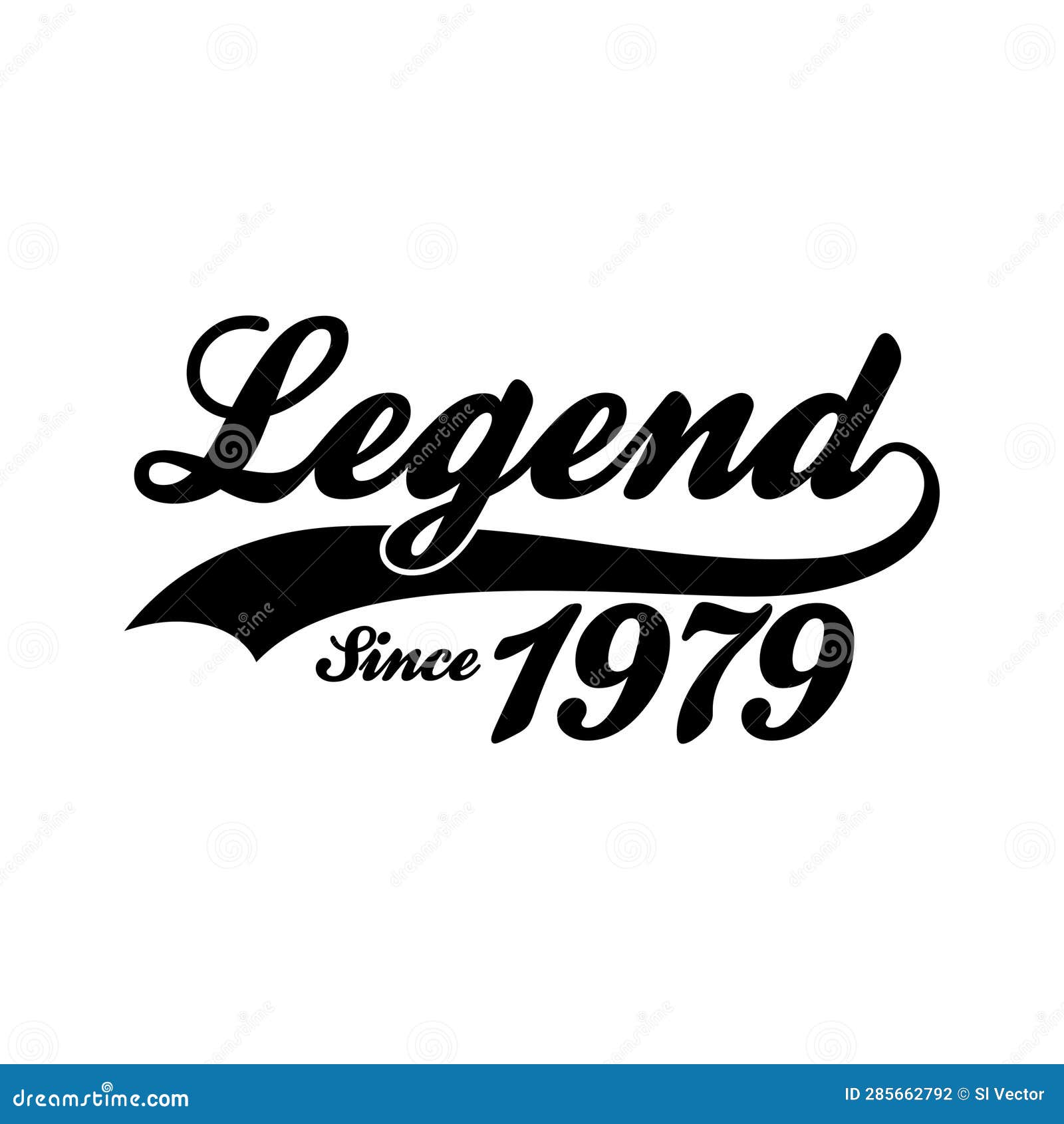 Legend since 1979 T Shirt Design Vector, Retro Vintage Design Stock ...