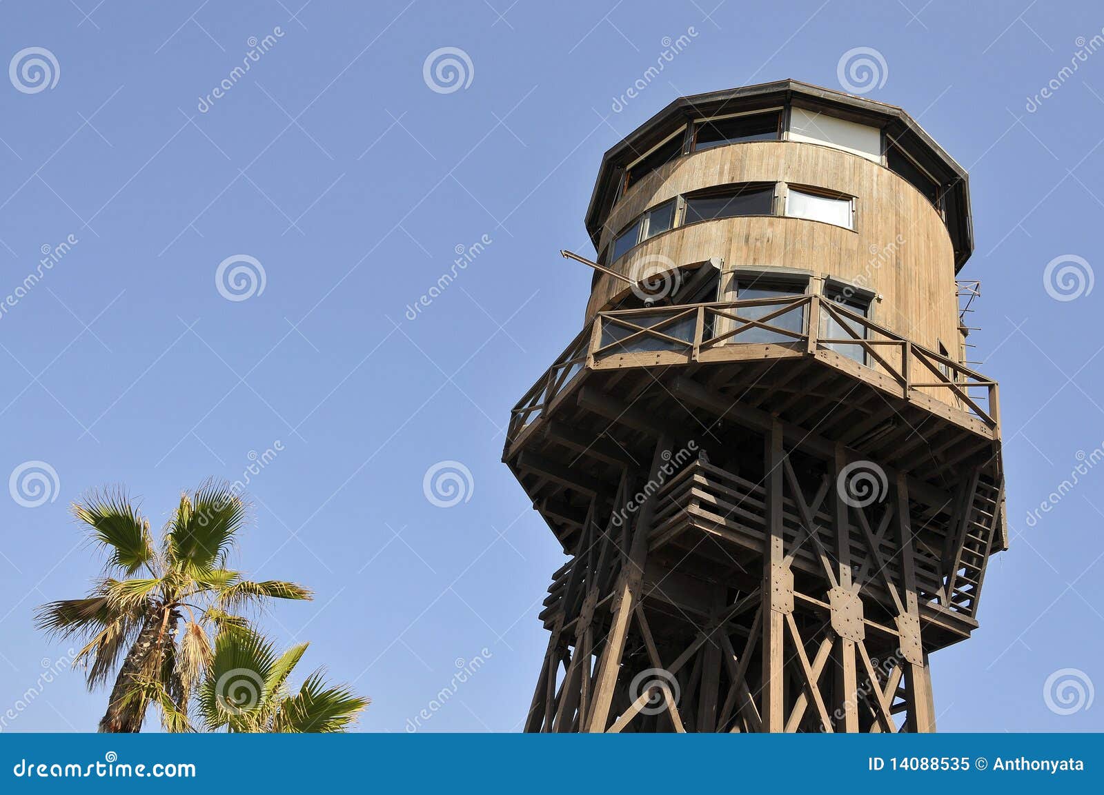 Converted Lighthouse Tower 2 Stock Image - Image of tower, background ...