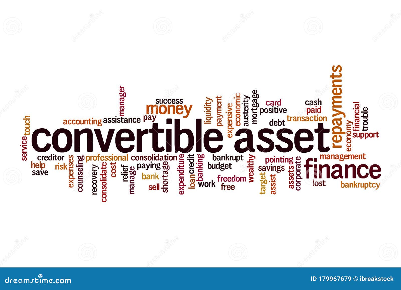 Convertible Asset Word Cloud Concept Stock Illustration - Illustration ...