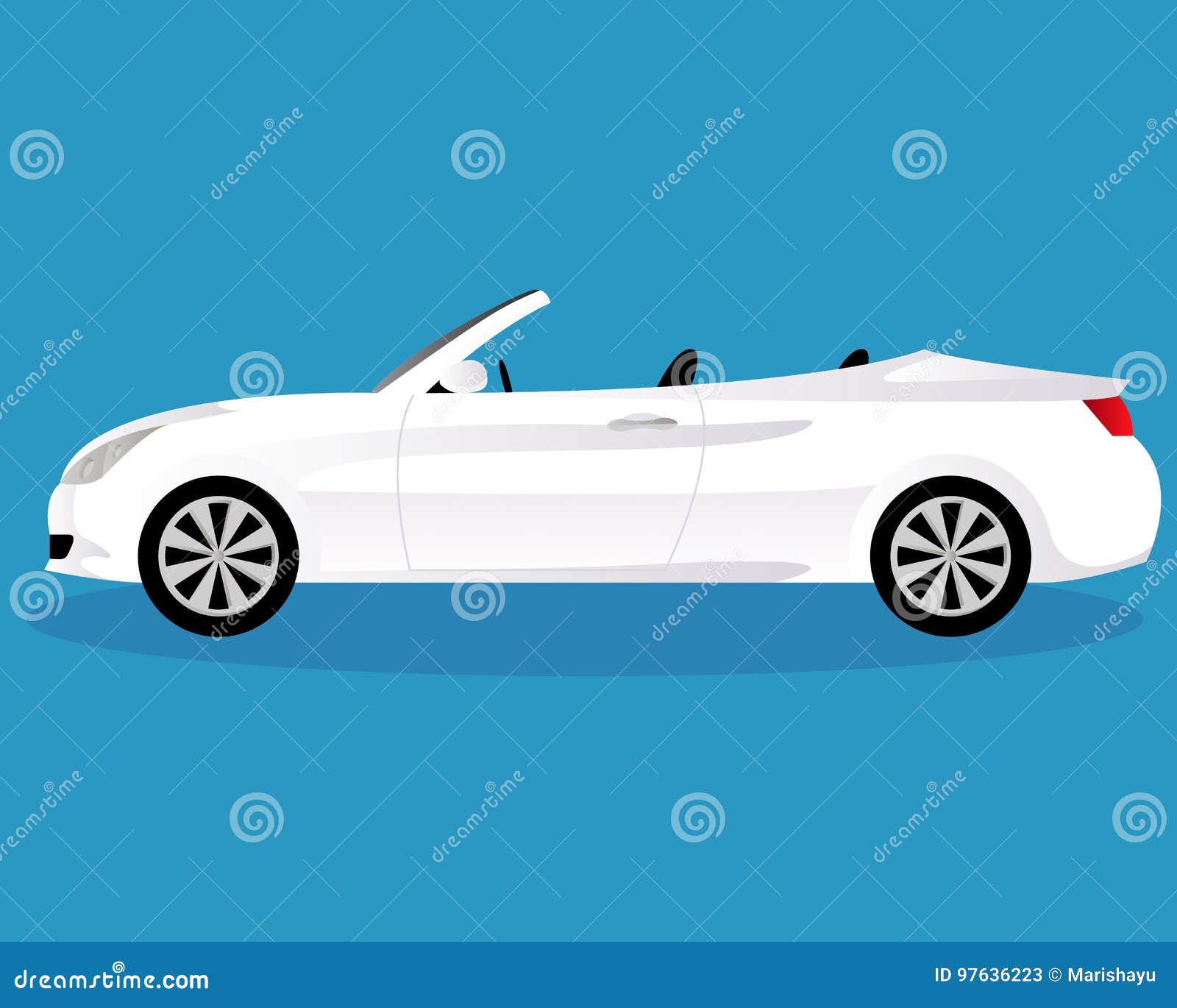 Convertible car body type stock vector. Illustration of isolated - 97636223
