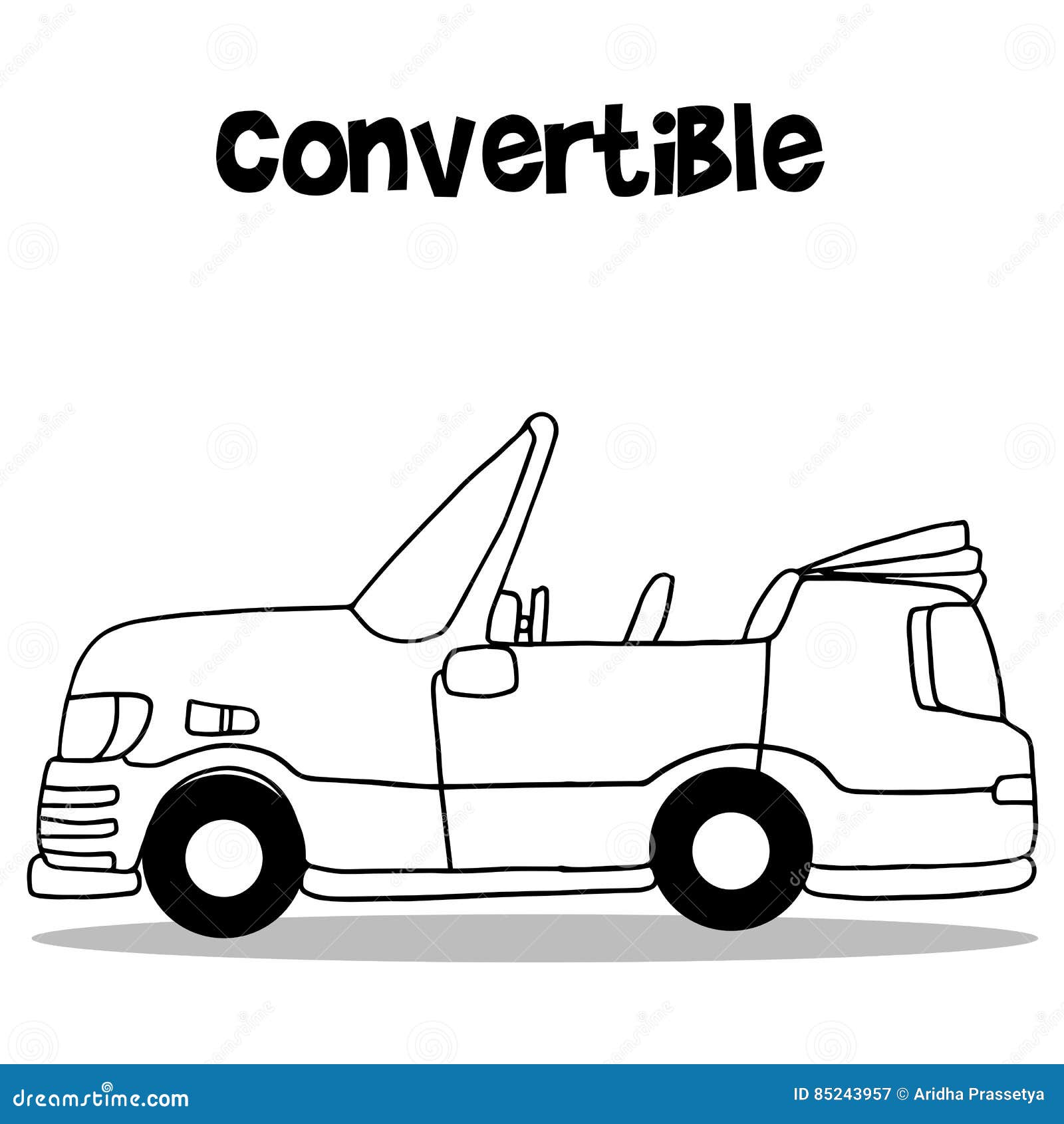 Convertible Car Vector Art Illustration Stock Vector - Illustration of ...
