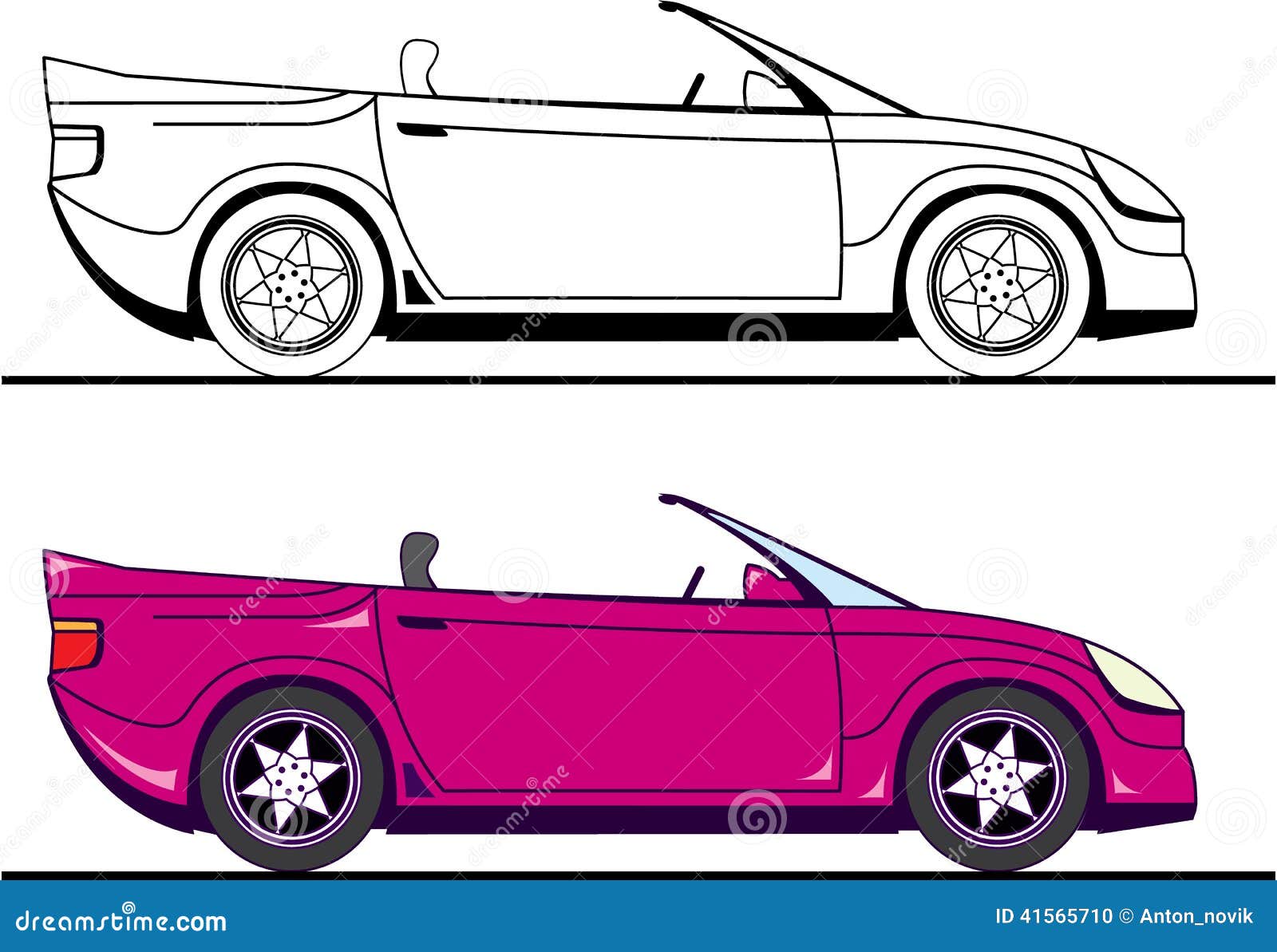Convertible stock vector. Illustration of color, luxury - 41565710