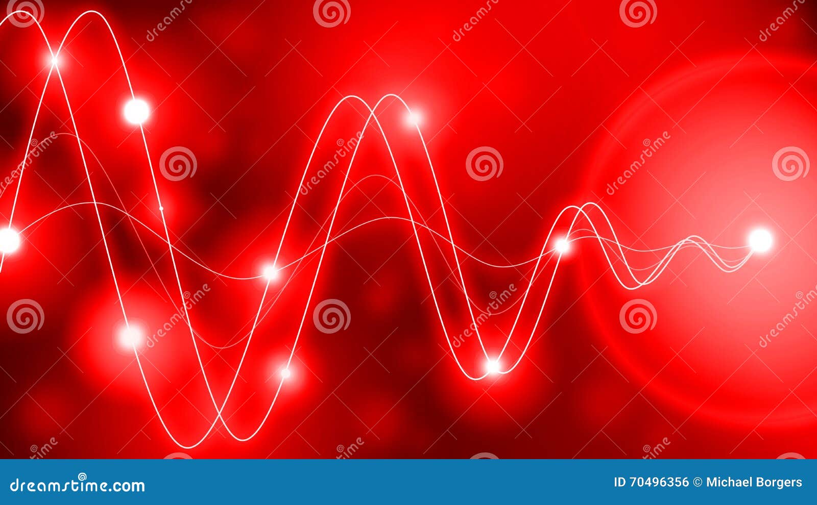 Converting Energy Waves Red Stock Illustration - Illustration of line ...