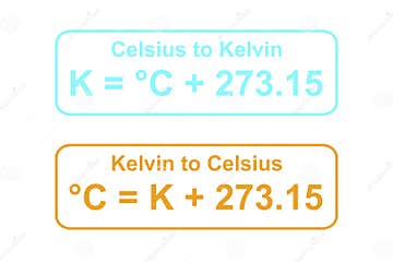 Converting Kelvin To Celsius Formula Stock Illustration - Illustration ...