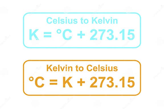 Converting Kelvin To Celsius Formula Stock Illustration - Illustration ...