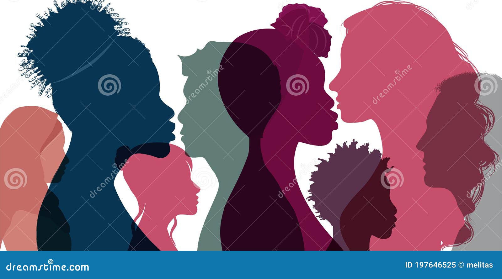 Multicultural Society Living Coexist With Different Racial Color ...