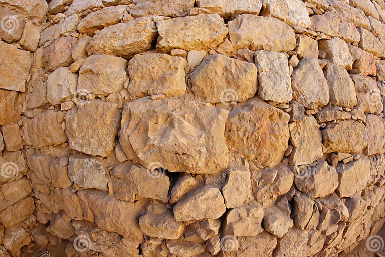 Convex Ancient Stone Wall Texture Stock Image - Image of fisheye ...