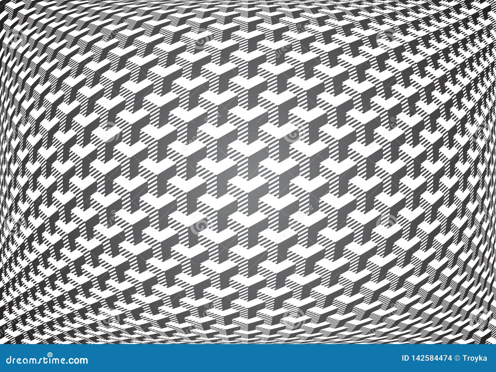 Convex Geometric Pattern. 3D Illusion Effect Stock Vector ...