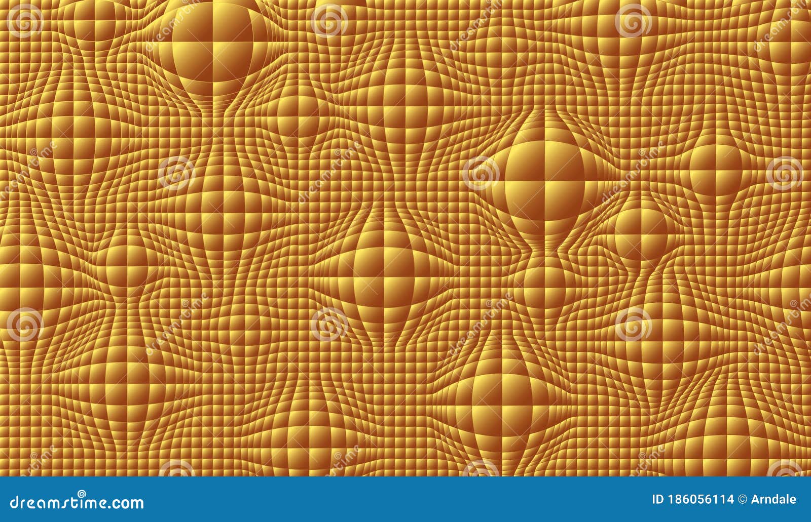 Convex Mesh Spheres on the Gold Background Stock Vector - Illustration ...