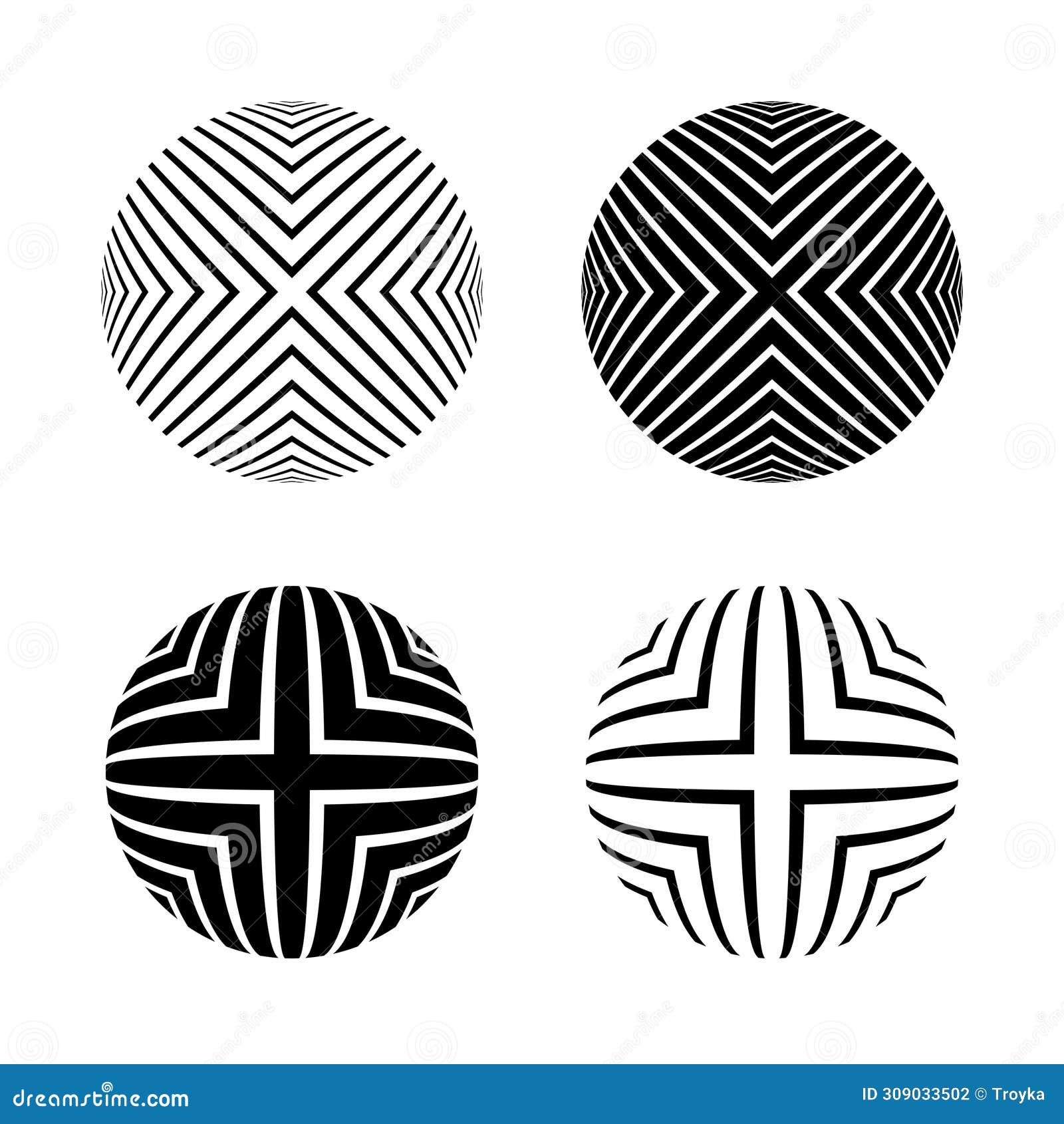 Convex Patterns in Circle Shape. Abstract Round Buttons Stock Vector ...