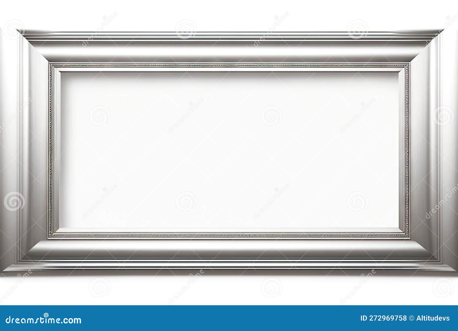 Convex Picture Frame Mockup with Rectangular White Subframe Stock ...