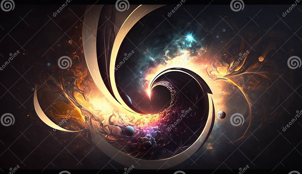 Convey the Idea of Infinite Possibilities through an Abstract Cosmic ...