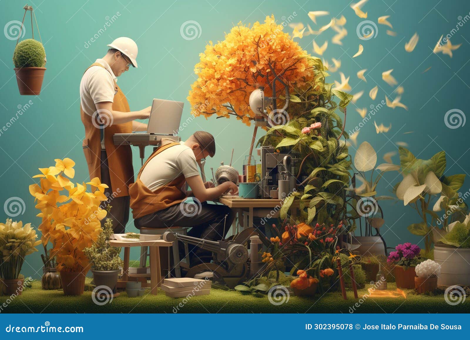 Convey the Idea of Springtime Technology with Stock Illustration ...